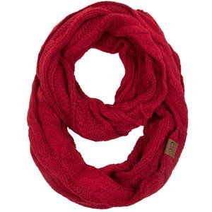 C.C | Accessories | Cc Ribbed Cable Knit Infinity Loop Winter Scarf ...